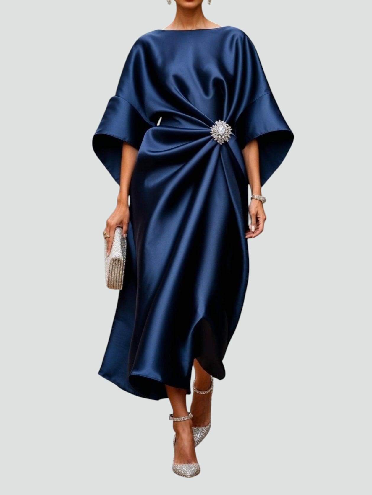 Lona™ Elegant Long Satin Dress – Grayson & Porter