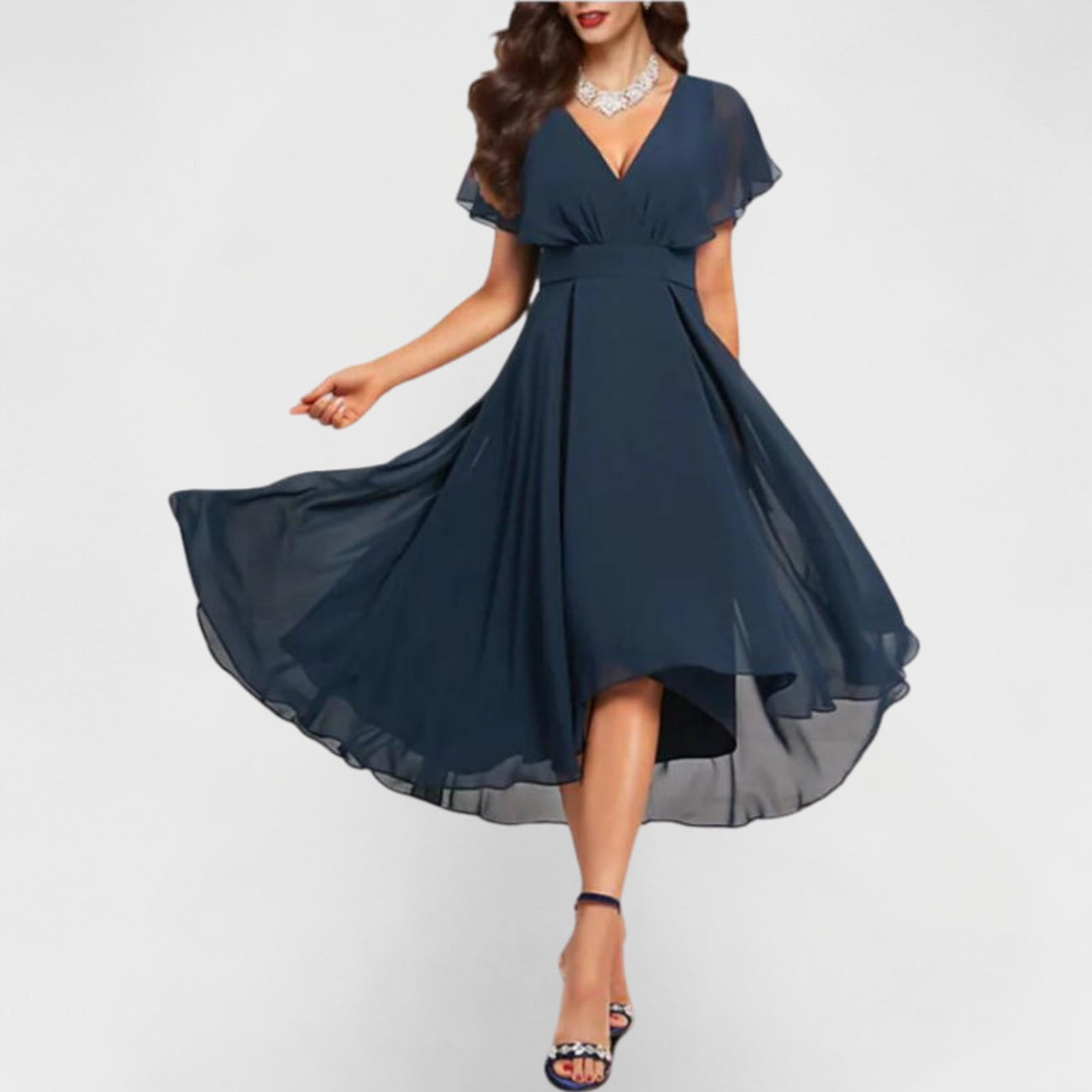 Clarissa™ Flowing V-Neck Maxi Dress – Grayson & Porter